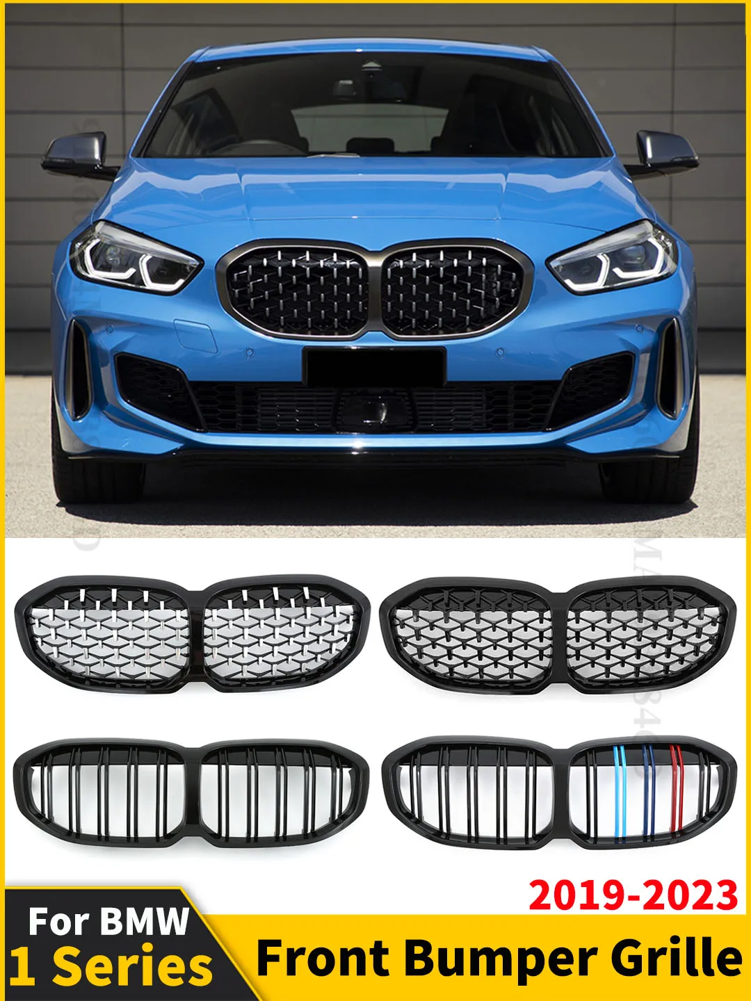 Front-Grille-Bumper-Kidney-Radiator-Grid-For-BMW-1-Series-F40-2019-2023 ...