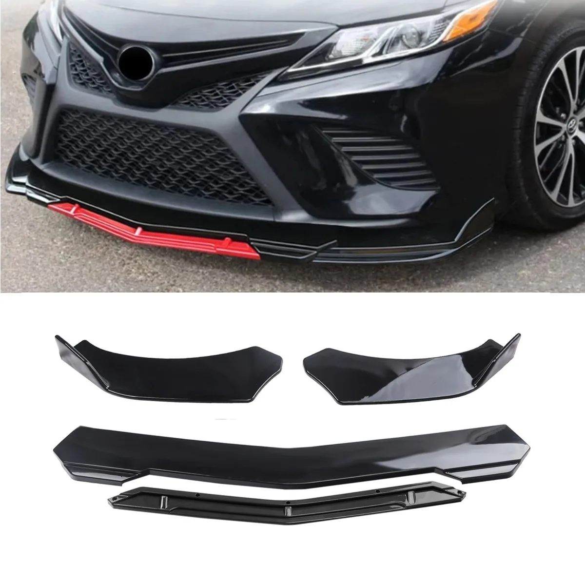 Universal-Front-Bumper-Lip-Guard-Cover-Car-Front-Spoiler-For-All-Cars ...