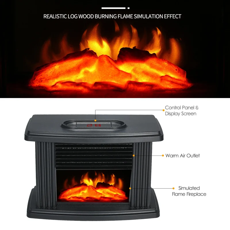 Household electric fireplace heater portable winter heater living room ...