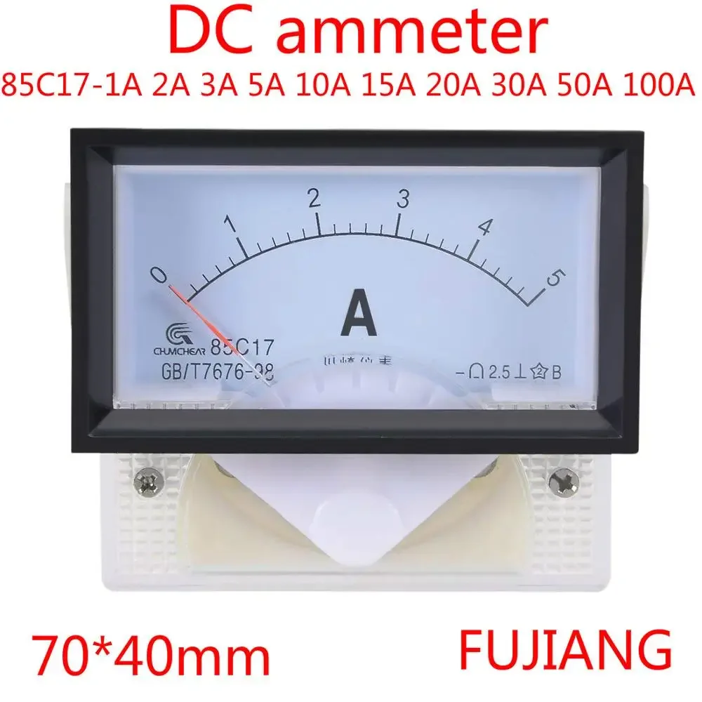 85C17-Analog-Current-Panel-Meter-DC1A2A3A5A10A20A-15A-30A50A-100A ...
