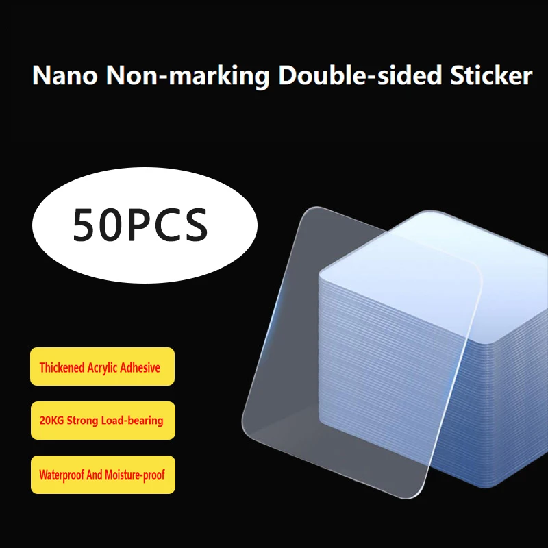 10-20-50Pcs-Double-sided-Adhesive-Tape-Nano-Acrylic-Wall-Tape-Super ...
