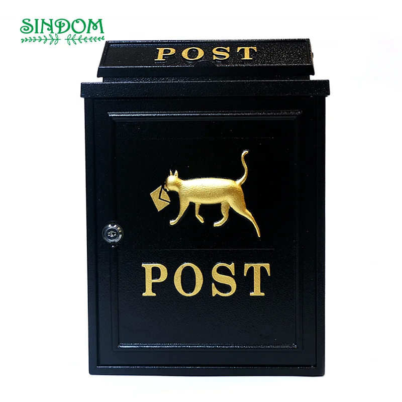 Residential-Letter-Cat-Post-Box-Lockable-Modern-Mailbox-for-Wall-Hot ...