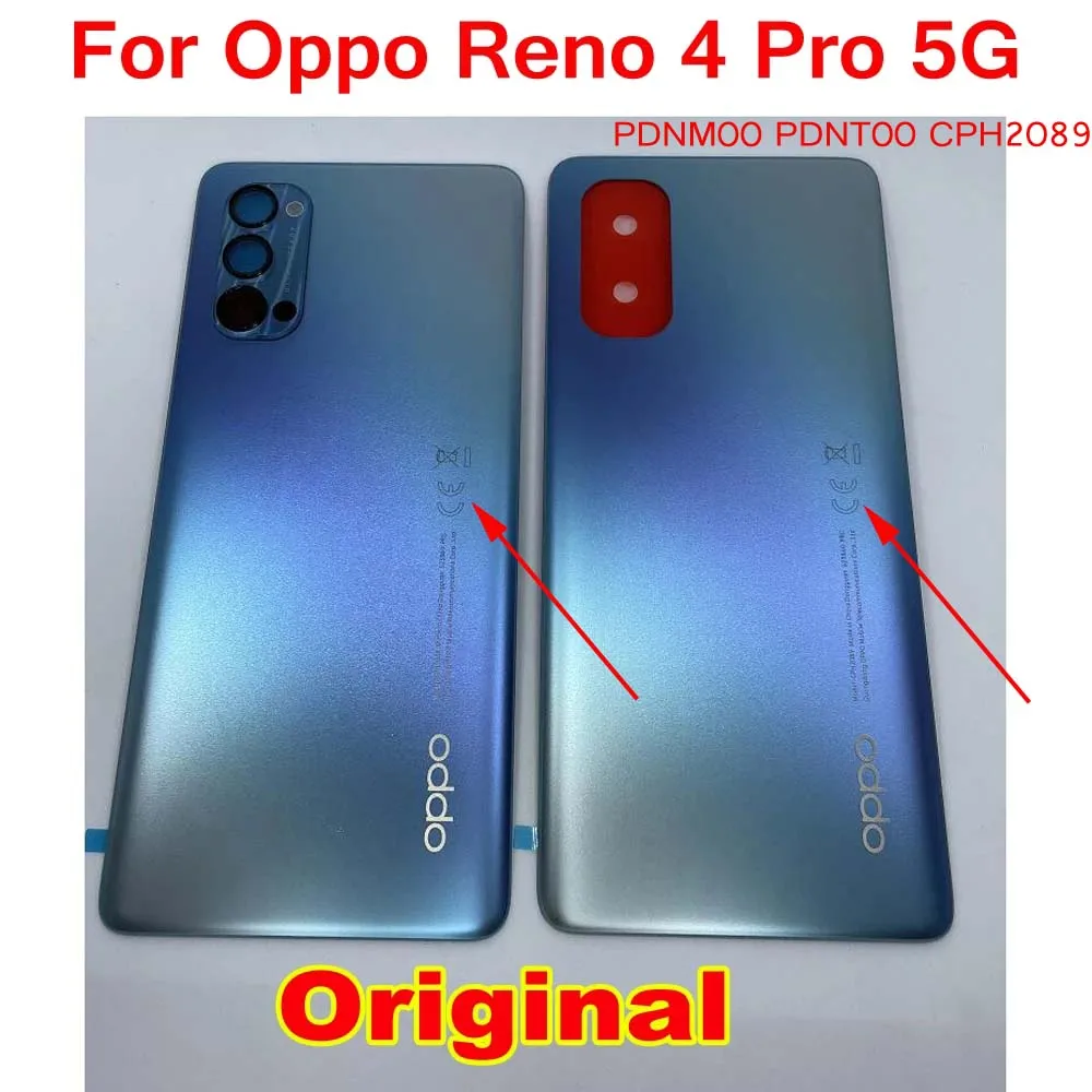 Original NEW Battery Back Cover For Oppo Reno 4 Pro 5G Housing Door Rear Case Mobile Lid ...