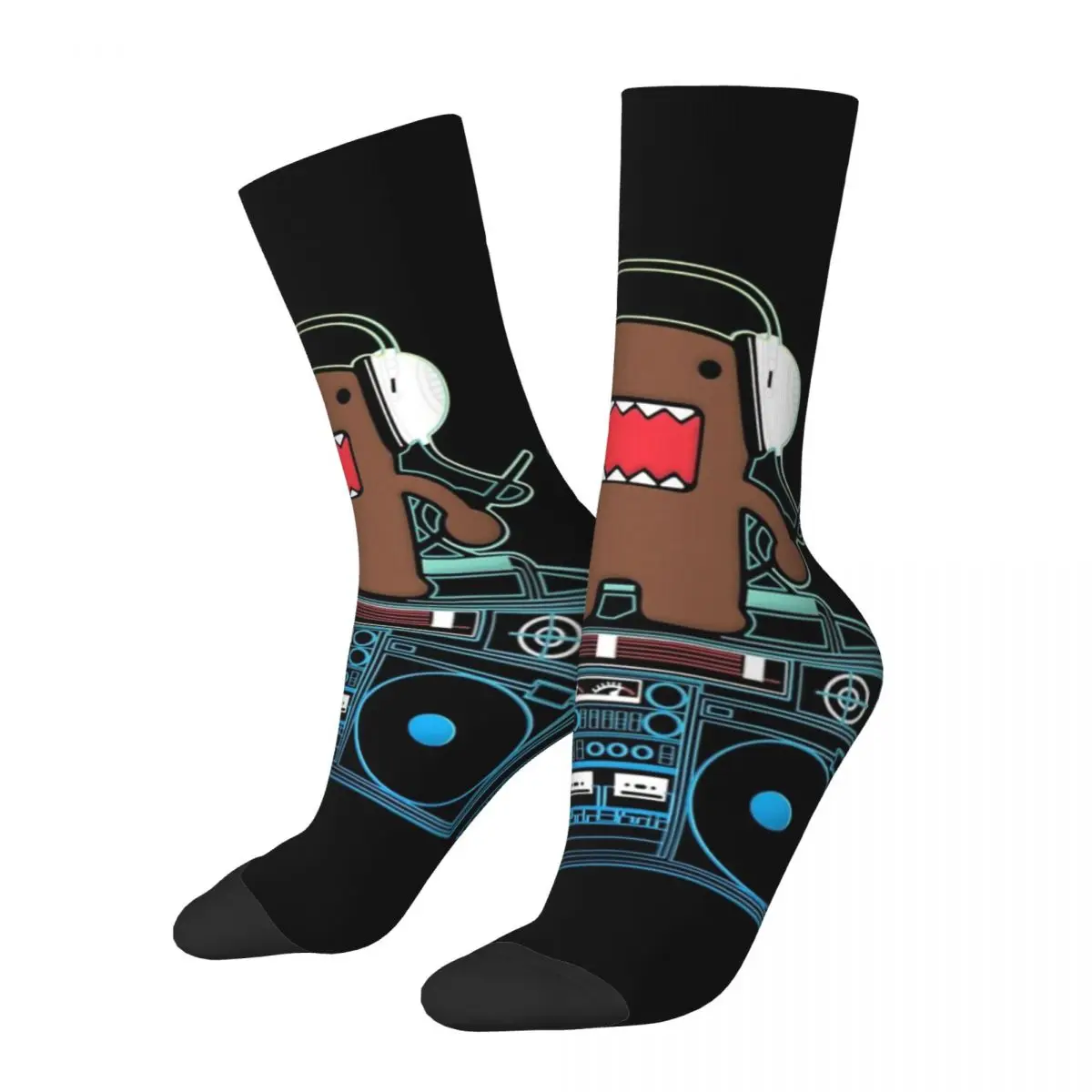 Happy Funny Men's Compression Socks Domo Kun - DJ Domo Vintage Harajuku ...