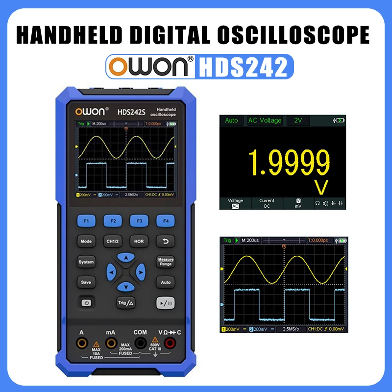 OWON-HDS242-HDS242S-Digital-Oscilloscope-250MS-S-8-Bit-40MHz-Bandwidth ...