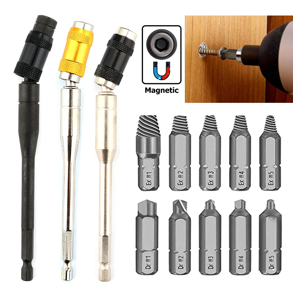 Damaged-Screw-Extractor-Remover-Drill-Bit-Set-Disassemble-Screws-Bolt ...