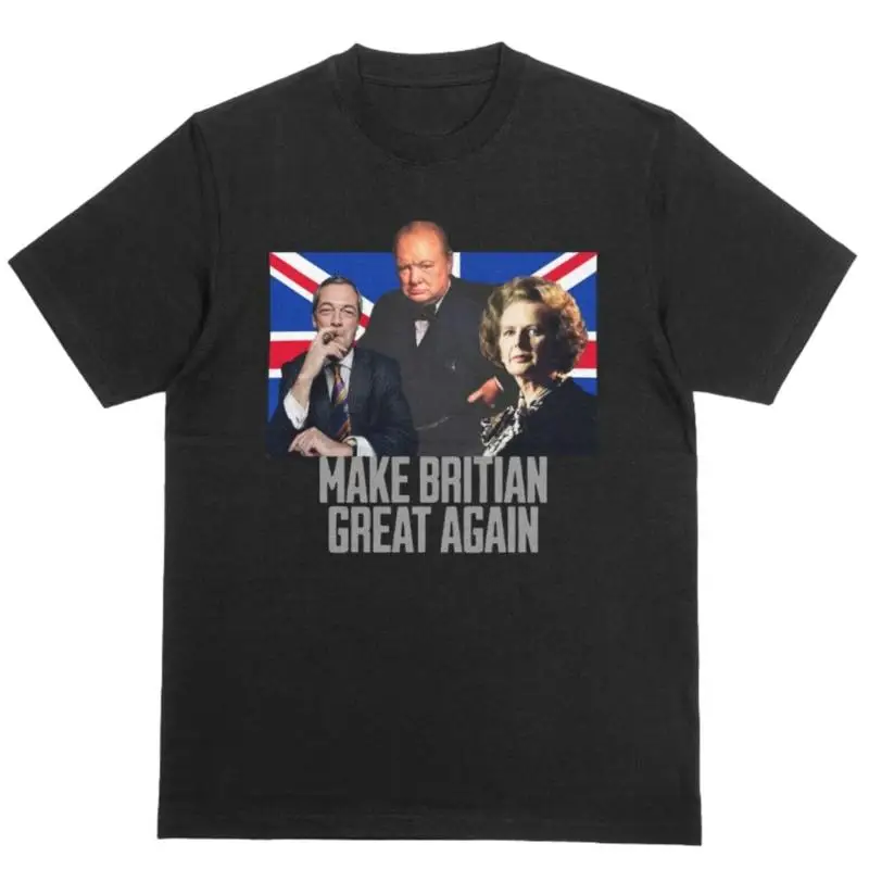 Make Britian Great Again British Icons T Shirt Reform Farage Churchill ...