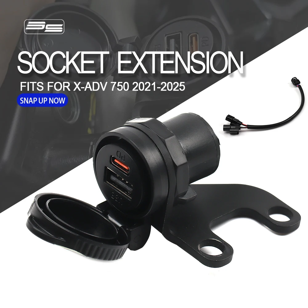 Motorcycle USB Cable Socket Extended Fit For X-ADV 750 2026-2025 Fast ...