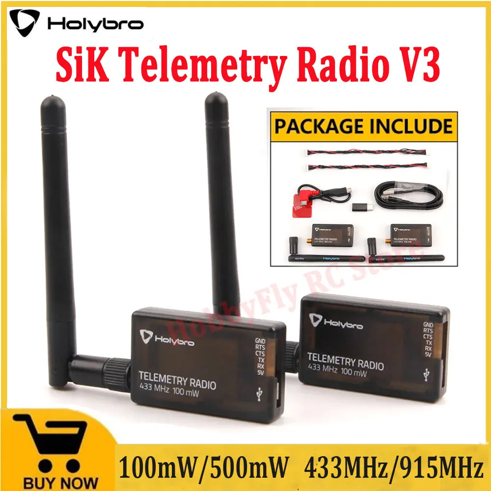 HolyBro SiK Telemetry Radio V3 100mW 500mW 433MHZ 915MHZ for APM ...