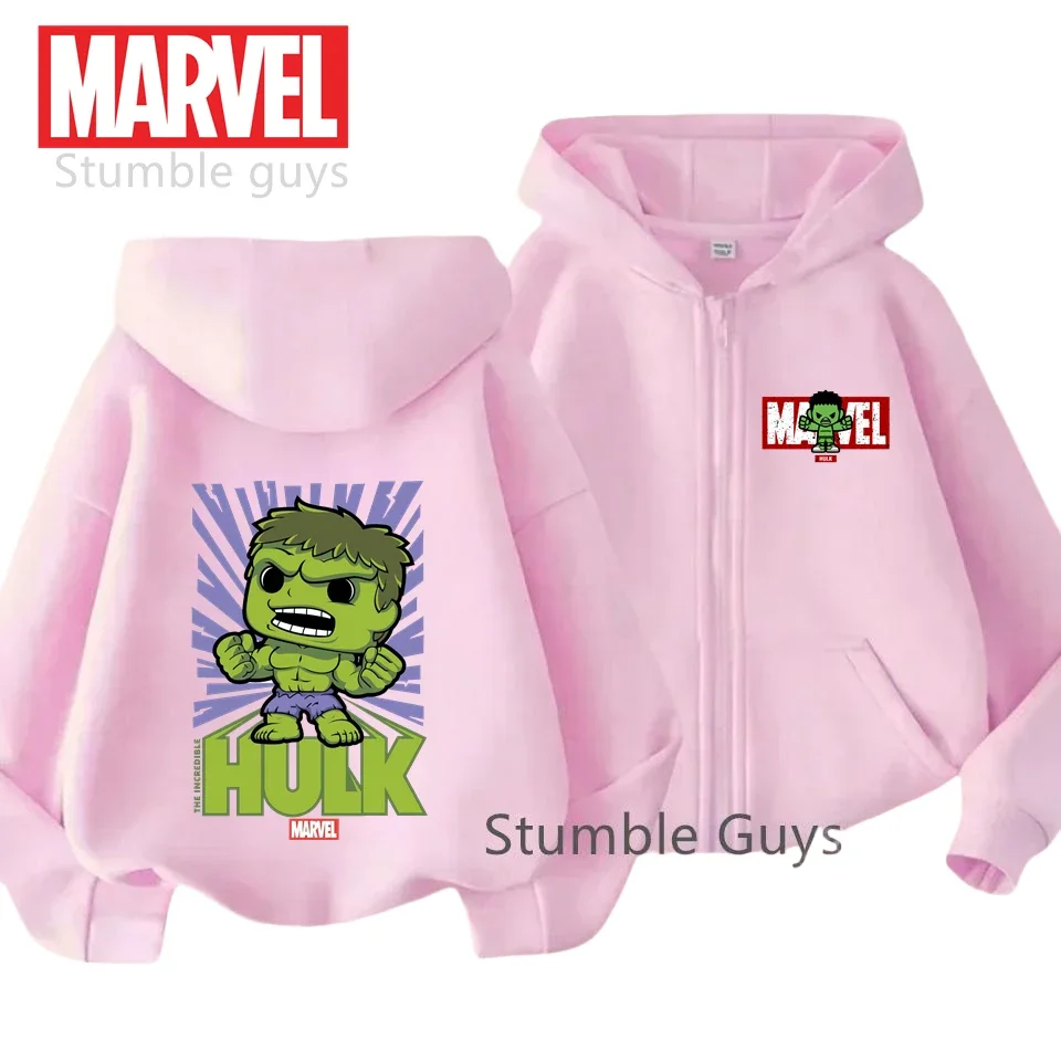 Marvel Hulk Girls Tracksuit Zipper Hoodie Spring Autumn Breathable Soft ...