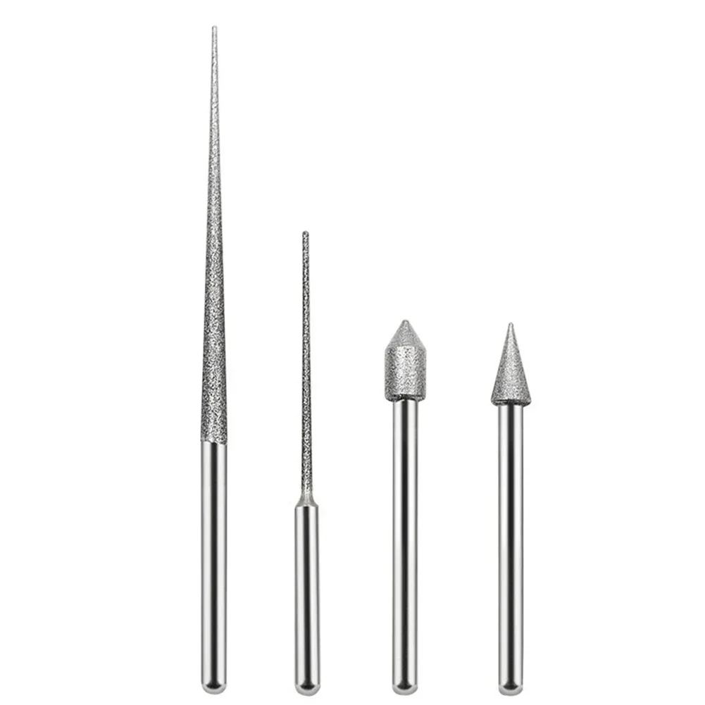 3mm Shank Diamond Grinding Head Grinding Needle Bit Burr Mini Drill For ...