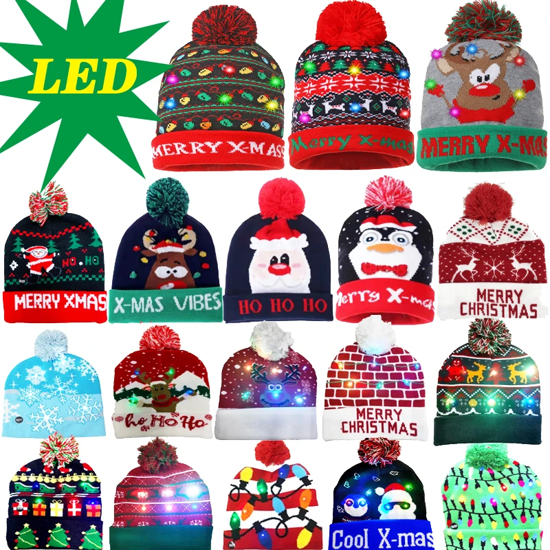 Light Christmas Sweater Led | Christmas Led Hat Sweater | Christmas ...