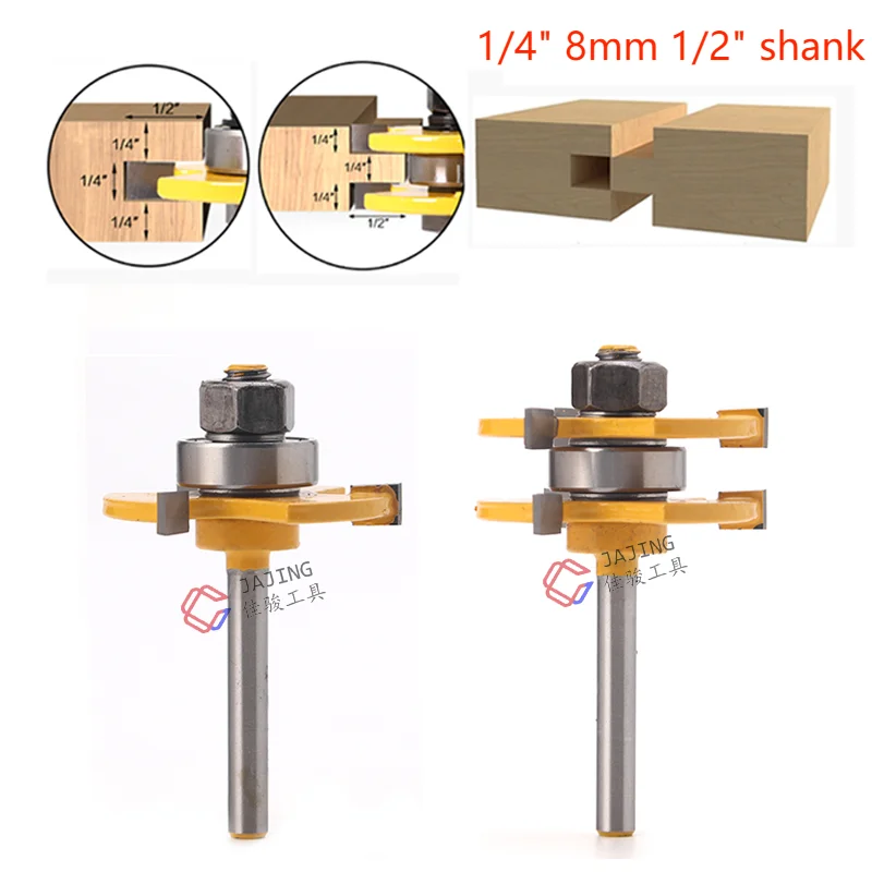 2PCS-T-G-ASSEMBLY-Cutter-Router-Bit-Set-47MM-Cove-1-7-8-Joint-Bit ...