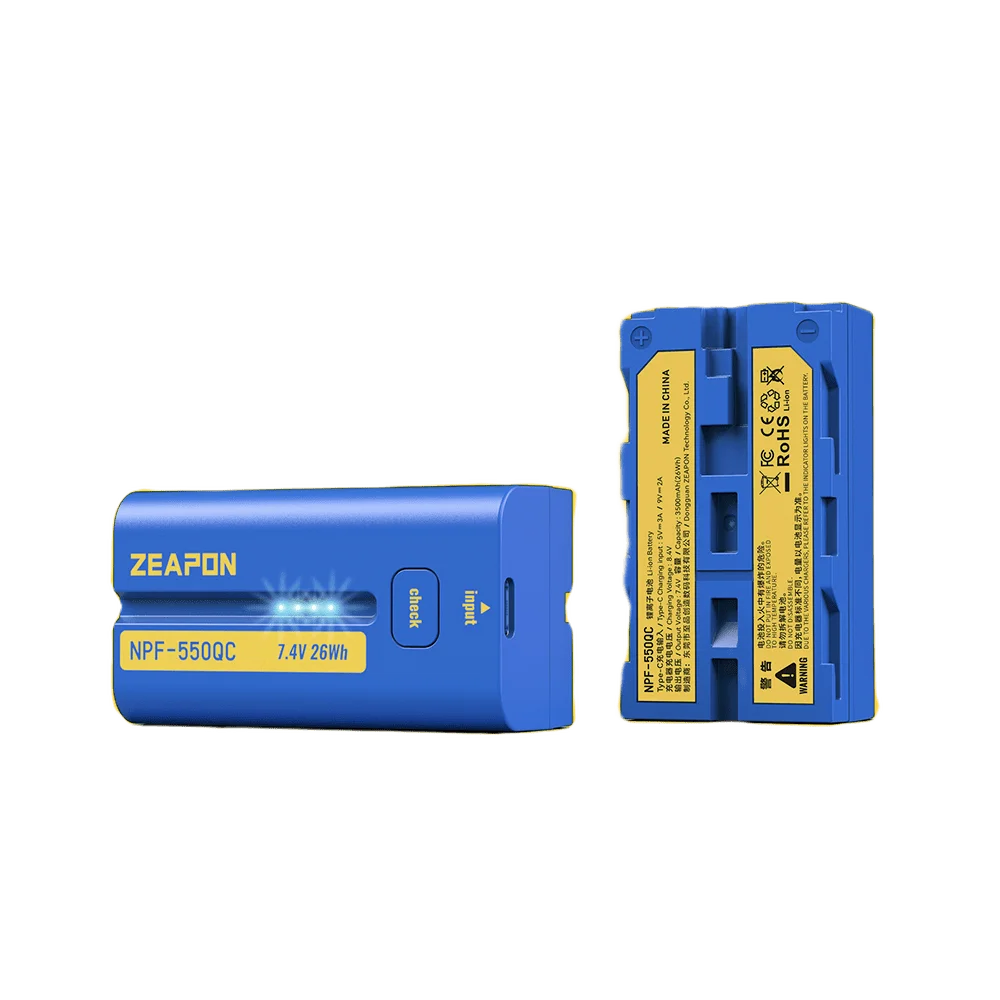 ZEAPON-NPF550QC-Li-ion-Rechargeable-Battery-3500mAh-with-Battery-level-lights-Replacement-of ...