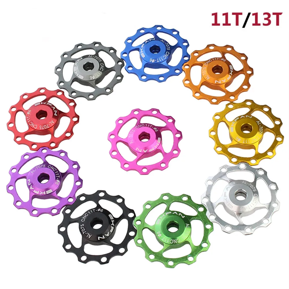 Bike-11T-13T-Aluminum-Guide-Wheel-Rear-Derailleur-Pulley-Metal-Bearing ...