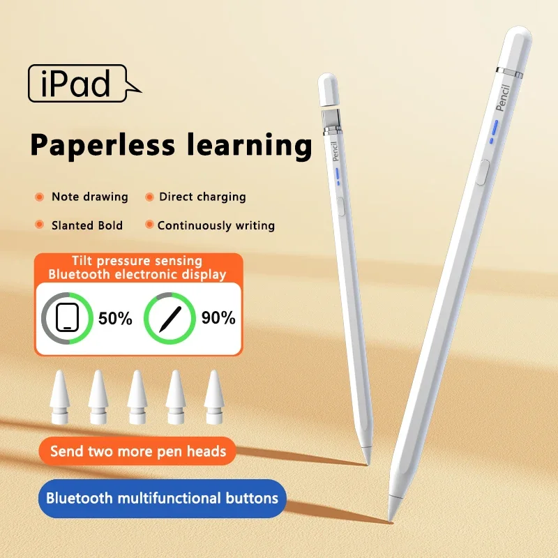 For Apple Pencil Stylus Pen iOS Tablet Touch Pen With Power Display for ...