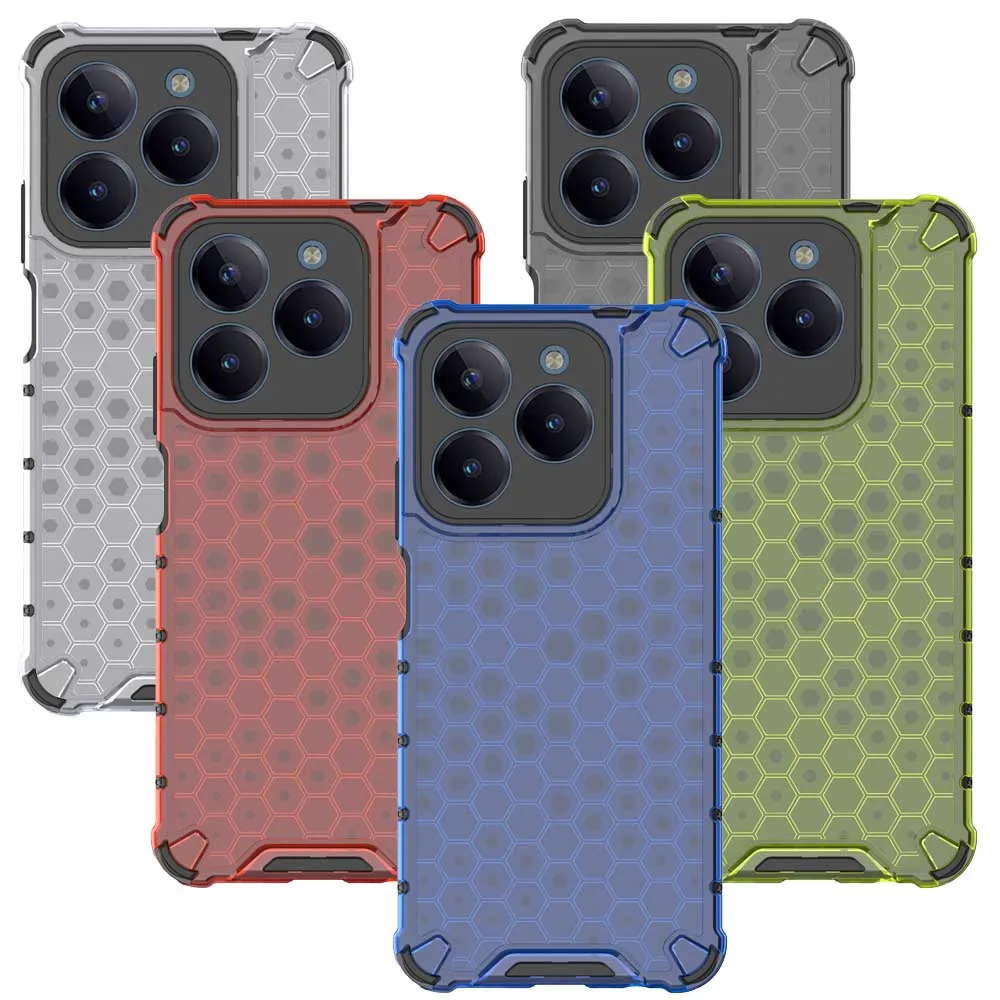 For-Realme-C61-C63-4G-Shockproof-Hybrid-PC-TPU-Case-Honeycomb-Series ...