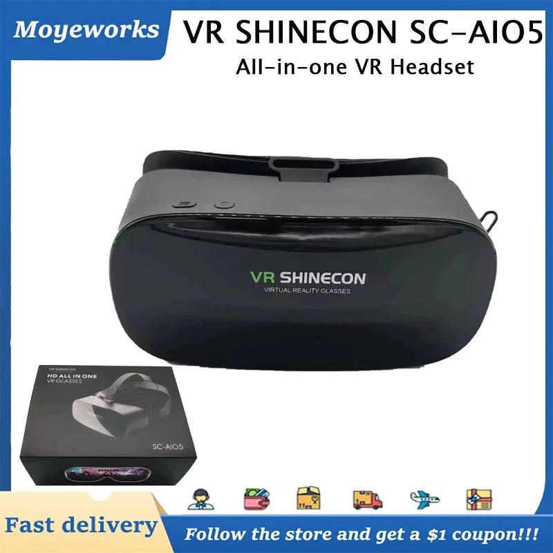 VR SHINECON SC-AIO5 All IN ONE VR Glasses 2GB+16GB Virtual Reality ...