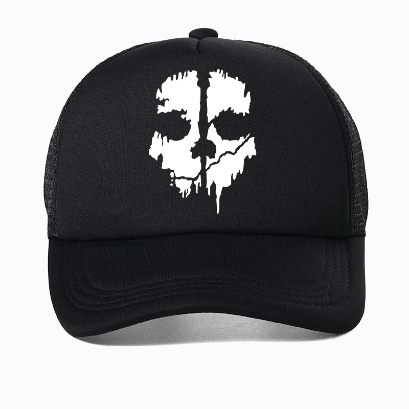 Call-Of-Duty-FPS-Shooting-Game-hat-For-Men-Fashion-Ghost-Head-Skull ...