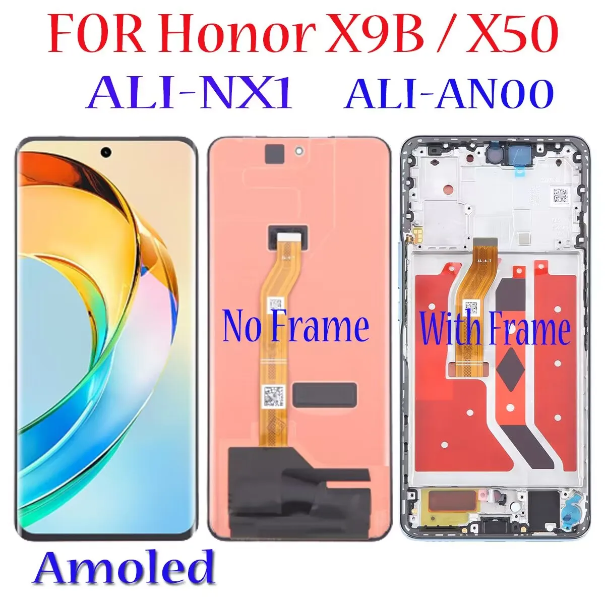 6-78-AMOLED-For-Honor-X9B-ALI-NX1-X50-ALI-AN00-LCD-Display-Touch-Screen ...