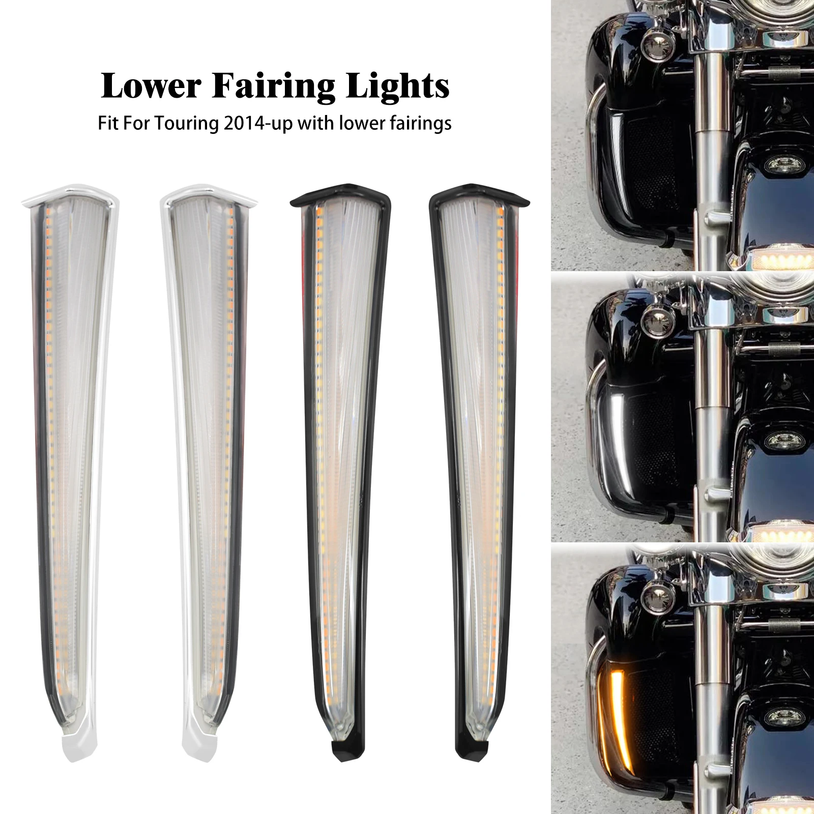 Motorcycle-LED-Lower-Fairing-Lights-Turn-Signal-Running-Side-Lamp-Black ...