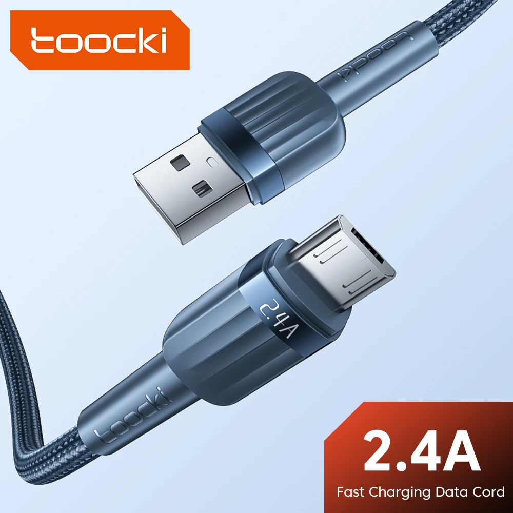 Toocki Micro Usb Cable 2.4a Fast Charger Charging For Xiaomi Redmi ...