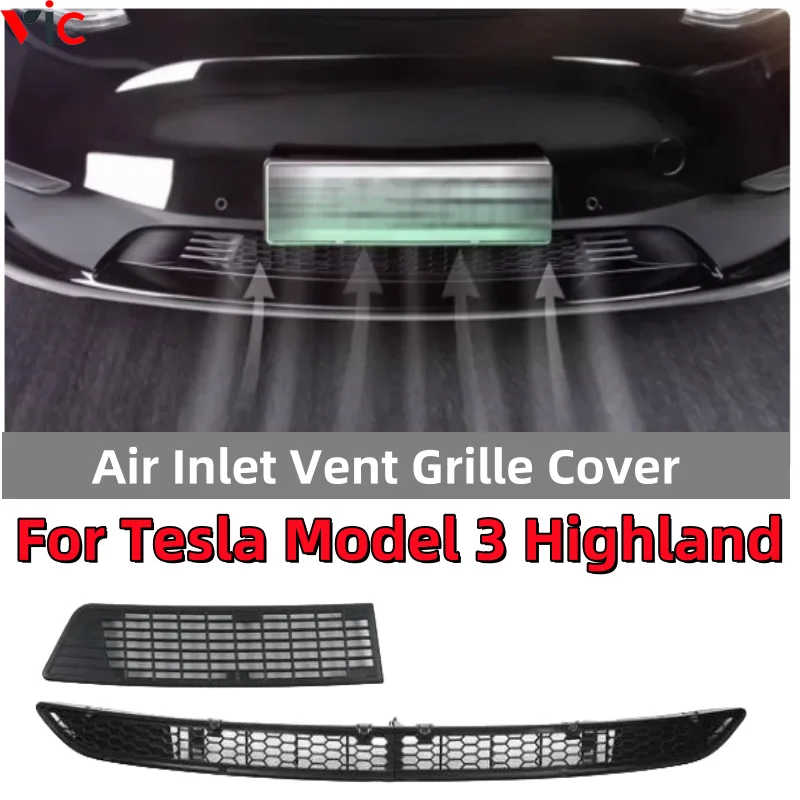 For-Tesla-Model-3-Highland-2024-Lower-Bumper-Anti-Insect-Net-Anti-Dust ...