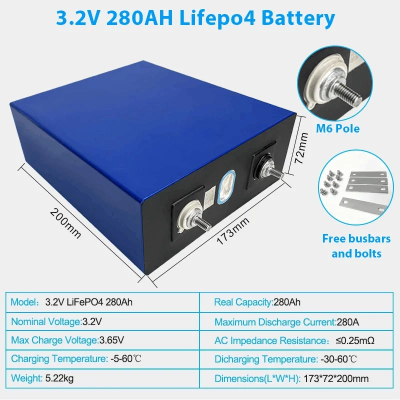 3-2V-2800AH-LiFePO4-Battery-12V-24V-Rechargeable-Batteries-Electric ...