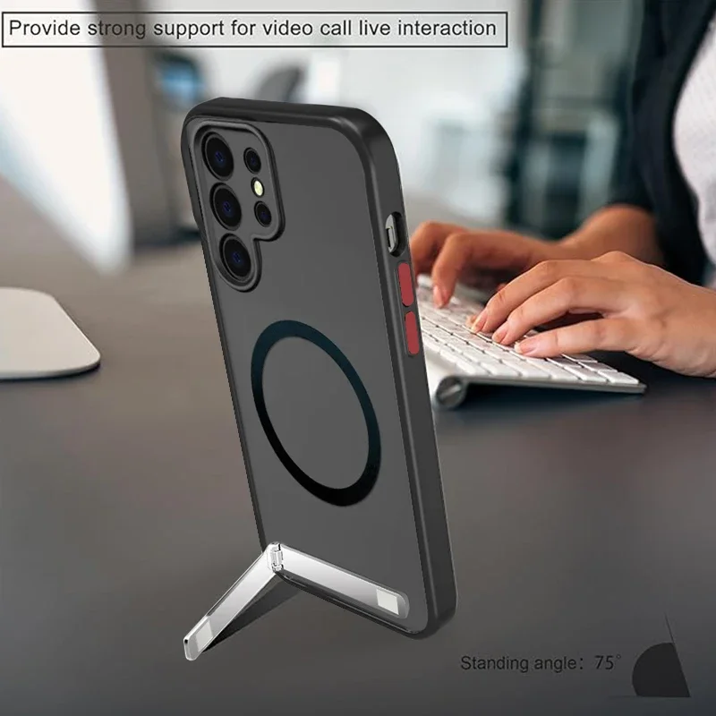 Magnetic-Mobile-Phone-Case-with-Kickstand-for-Samsung-Galaxy-S24-S23 ...