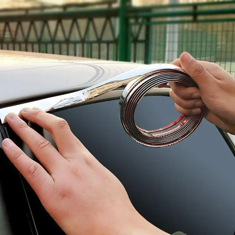 5M-Exterior-Car-Chrome-Body-Strip-Bumper-Auto-Door-Protective-Moulding ...