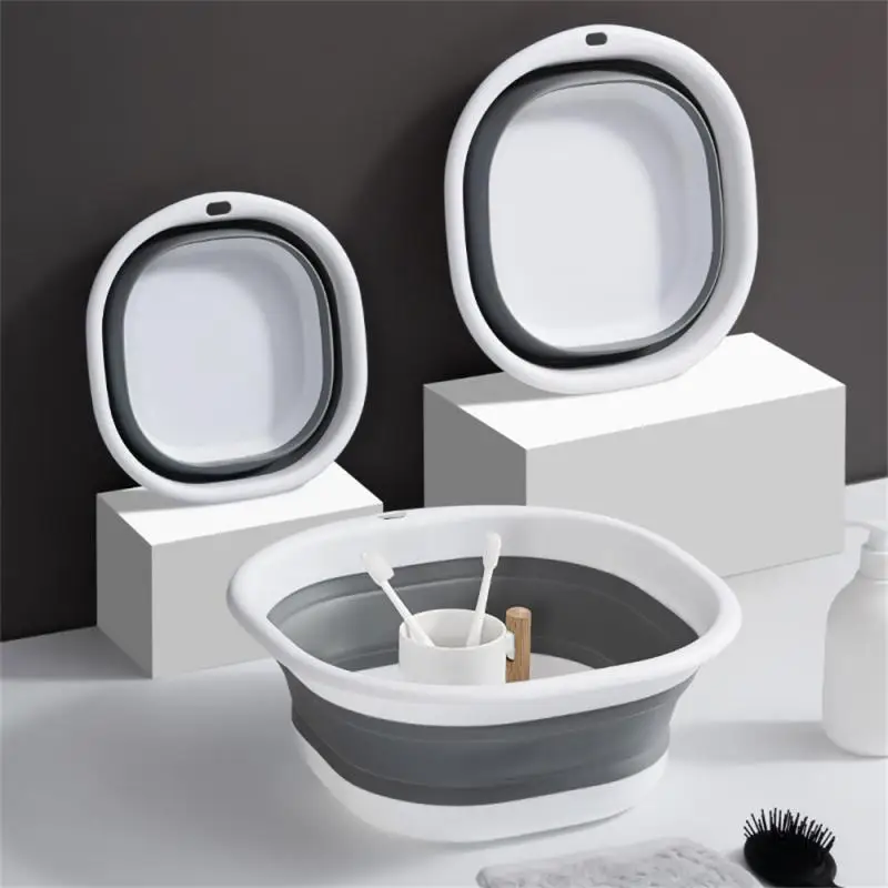 Silicone-Foldable-Basin-Household-Folding-Wash-Basin-Sink-Foot-Bucket ...