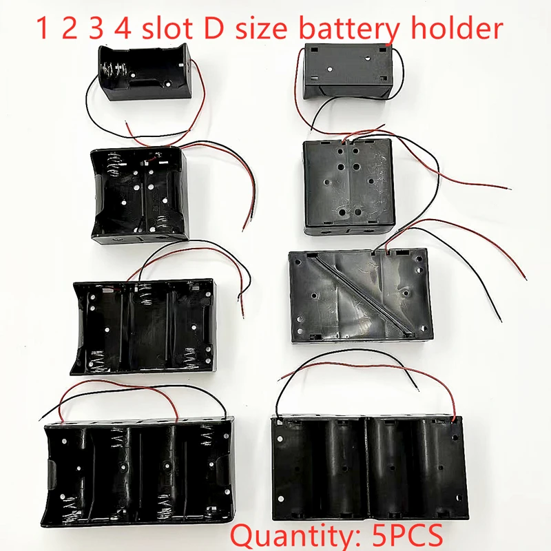 5PCS-D-Cell-Battery-Holder-1-2-3-4-Slots-D-Size-Battery-Storage-Case ...