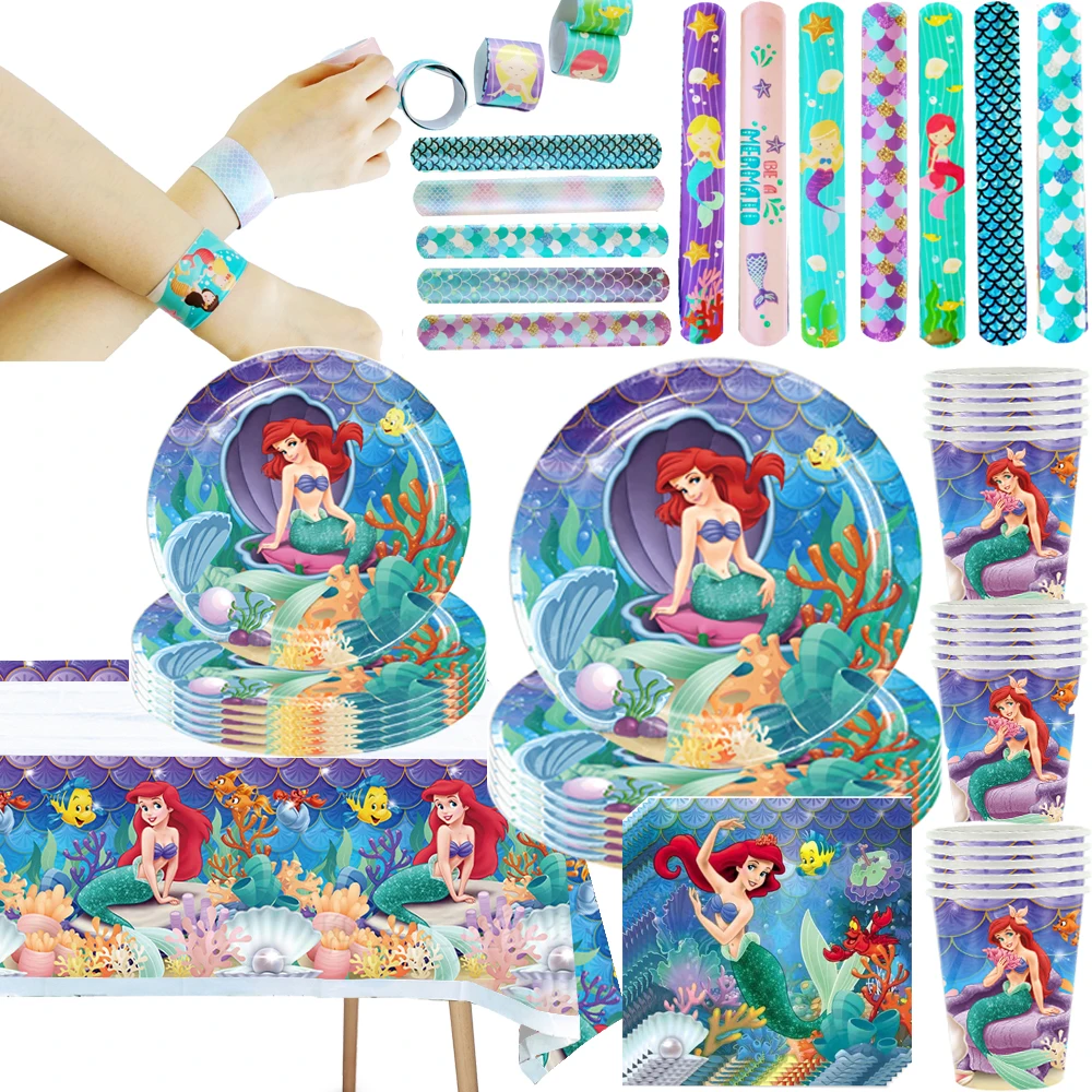 The-Little-Mermaid-Princess-Ariel-Birthday-Party-Decoration-Disposable ...