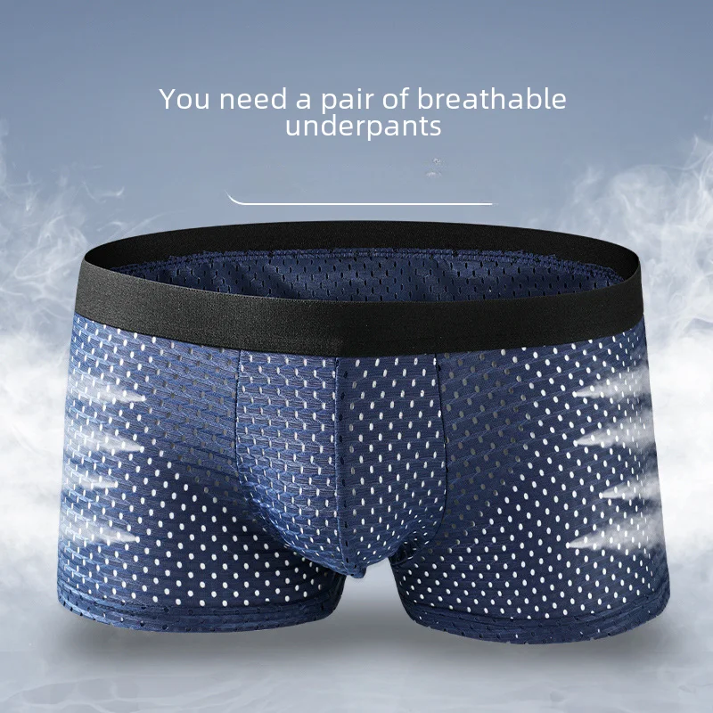 Men-Ice-Silk-Mesh-Breathable-Boxer-Shorts-Transparent-Sexy-Flat-Corner ...