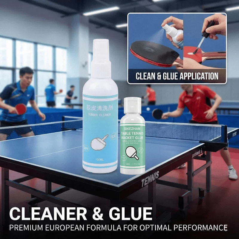 Table Tennis Glue & Cleaner Bundle: 50ml Inorganic Adhesive & 100ml ...