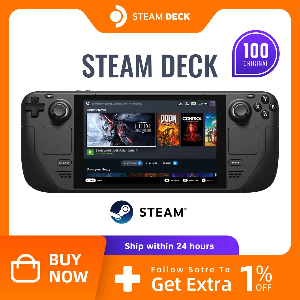 Original Steam Deck 64gb Game Console Expansion Card Handheld Computer ...