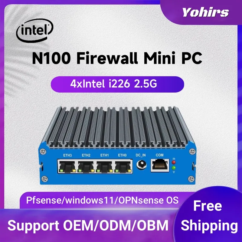 Intel-N100-Soft-Router-DDR5-4800MHz-Nvme-SSD-4-2-5G-LAN-i226-Fanless ...