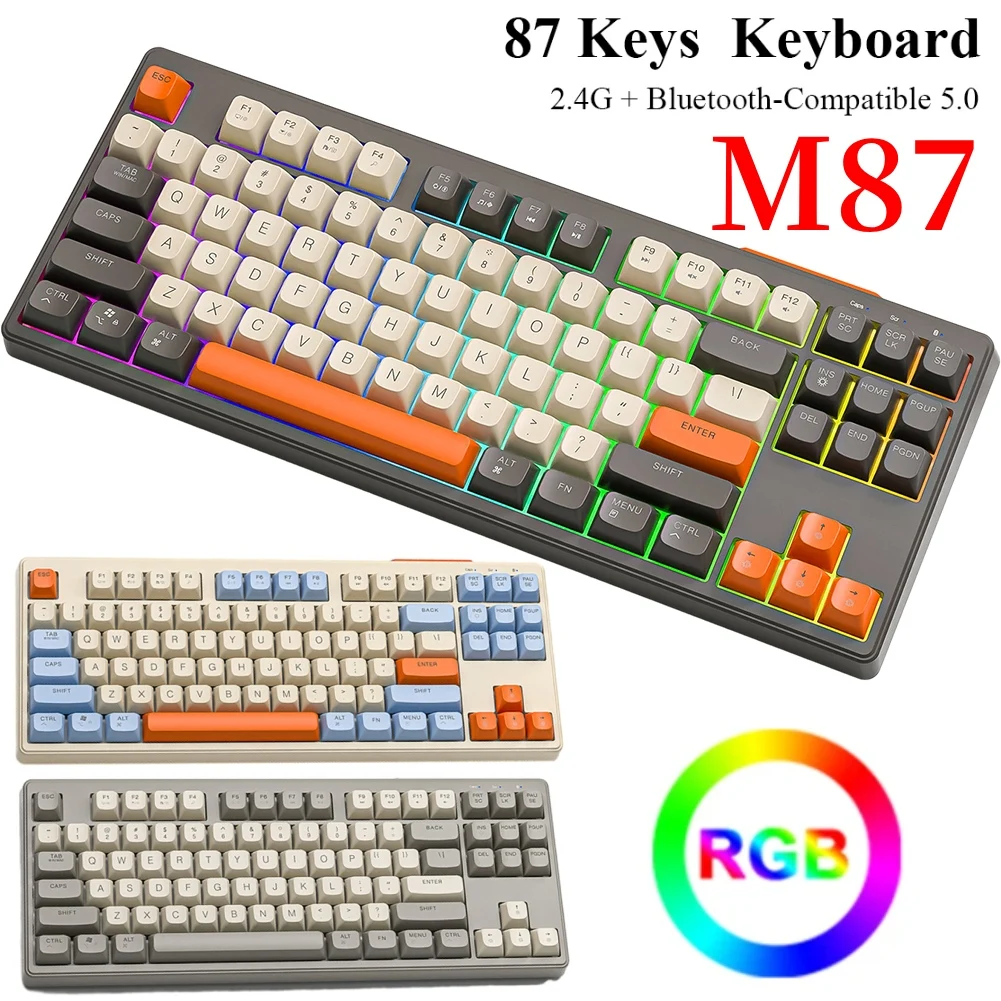 M87-Wireless-Mechanical-Keyboard-2-4G-Bluetooth-Dual-Mode-Hot-Swappable ...