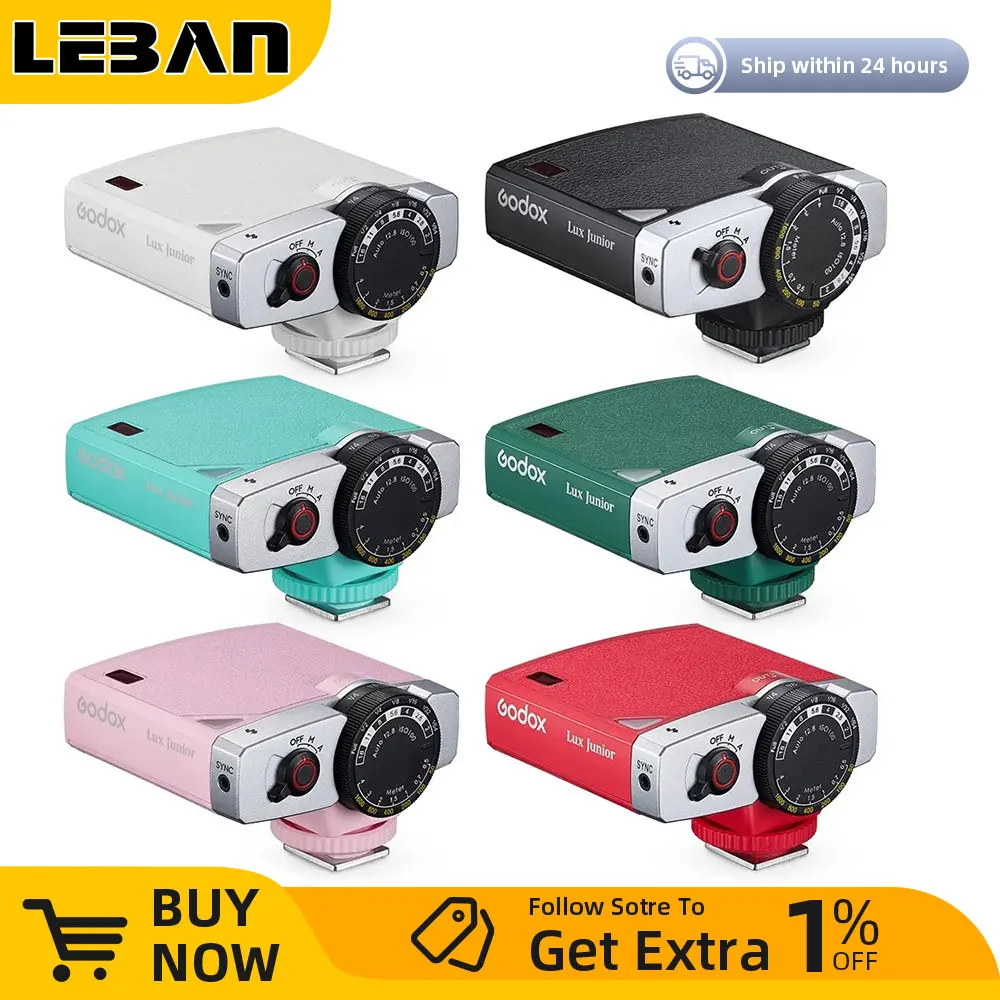 Godox-Color-Lux-Junior-Camera-Flash-GN12-6000K-200K-7-Levels-Flash ...