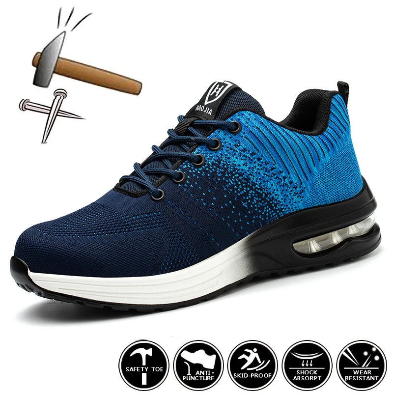 New-Air-Cushion-Work-Shoes-Men-Steel-Toe-Safety-Shoes-Anti-Puncture ...