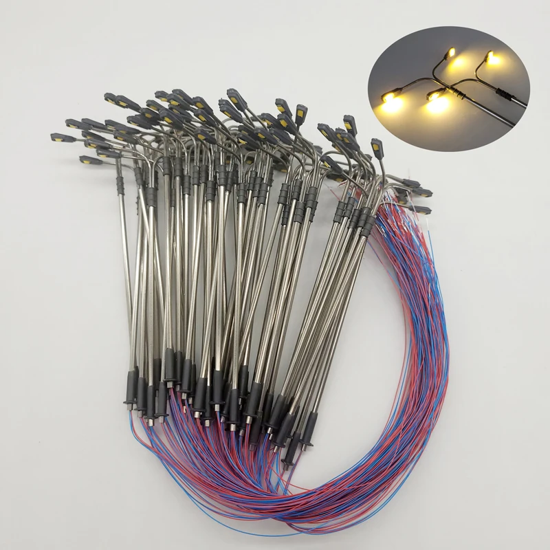10-20-30-50PCS-1-87-Ho-Scale-Model-Lamps-3V-Double-head-Led-Lights ...