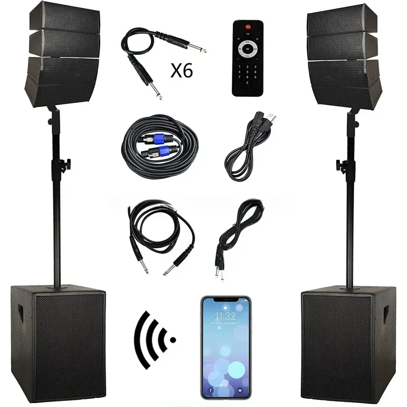 4000W-2-15Subwoofer-Professional-Audio-Karaoke-Sets-BT-Sound-Box-PA ...