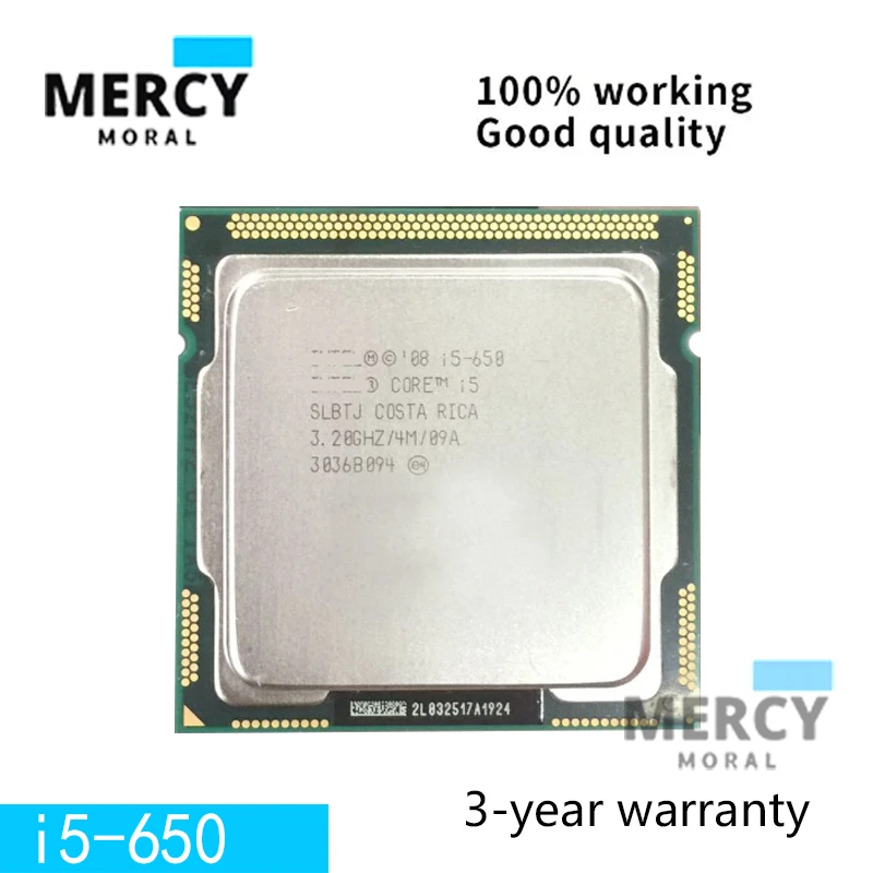 Processador Intel Core i5 650 i5 650, cpu i5650, cache de 4m, 3.20 ghz ...