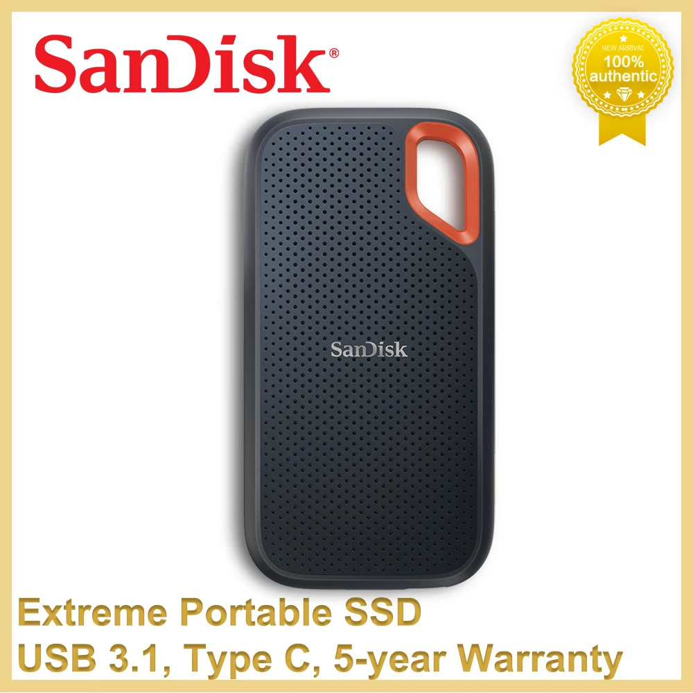 Sandisk extremo portátil ssd e61 externo disco de estado sólido usb 3.1 tipo c 1tb 2tb max a ...