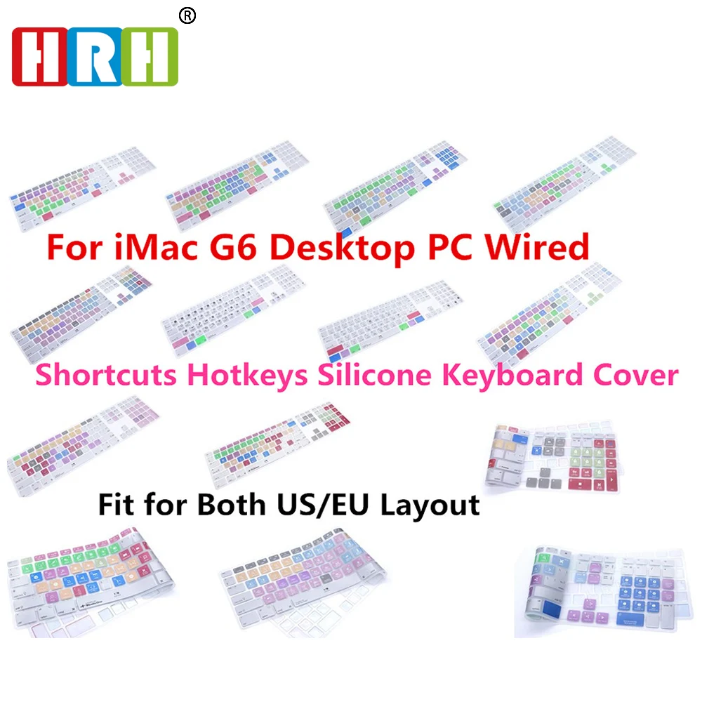 Hrh Slim Shortcuts Hotkeys Silicone Keyboard Cover For Apple Keyboard ...