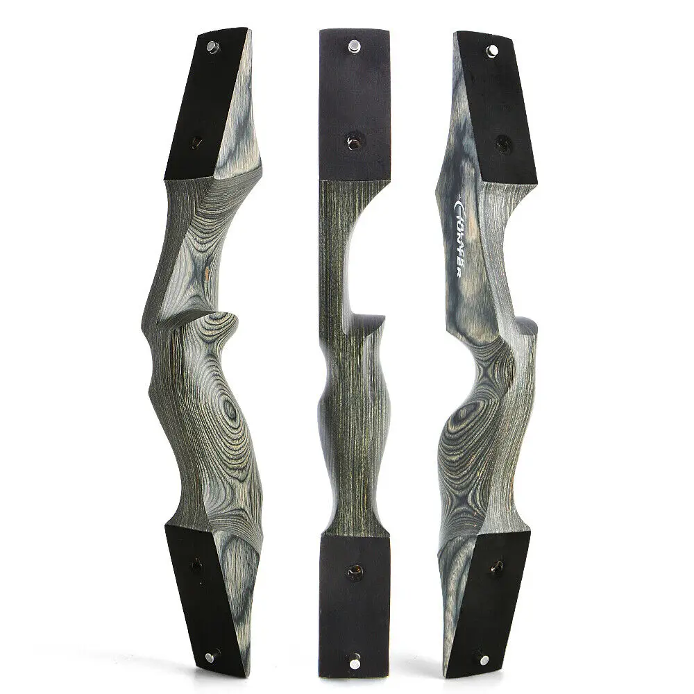 15-Black-Hunter-Recurve-Bow-Riser-Right-Left-Hand-Wood-Bow-Riser-Square ...