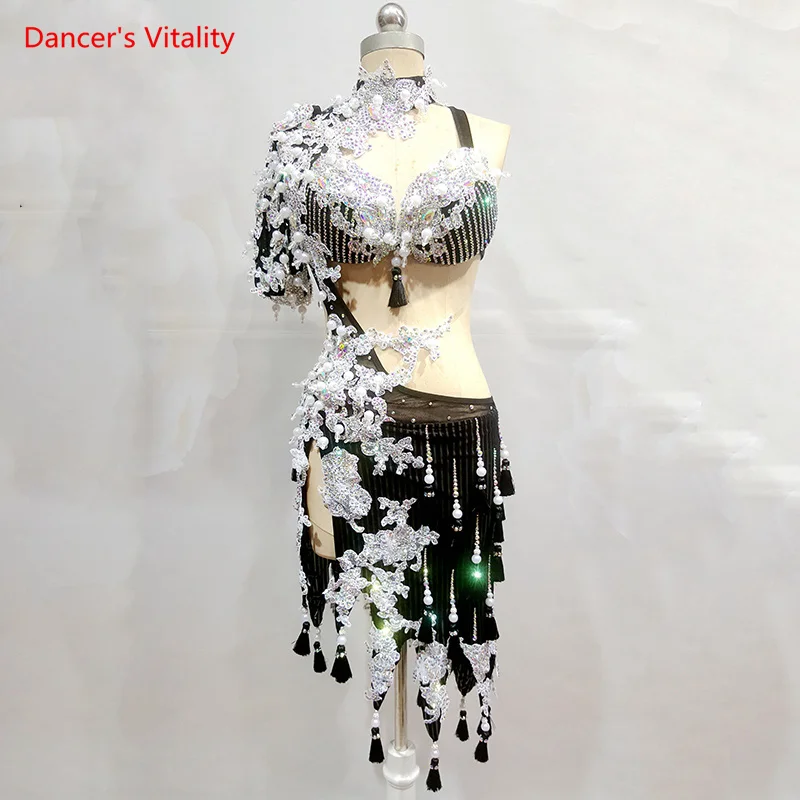 Belly-Dance-Performance-Costume-Set-Long-Sleeved-Original-Dance-Clothes ...