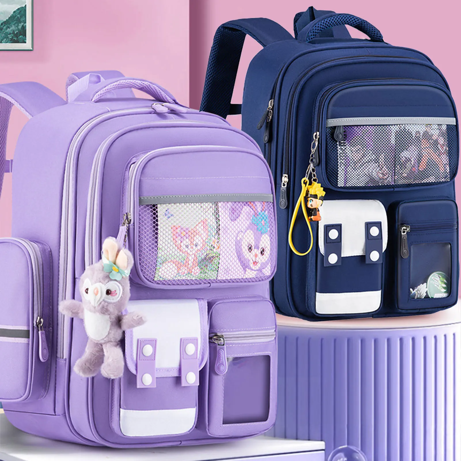 Lightweight-Waterproof-Backpack-For-Primary-School-Students-Grades-1-To ...