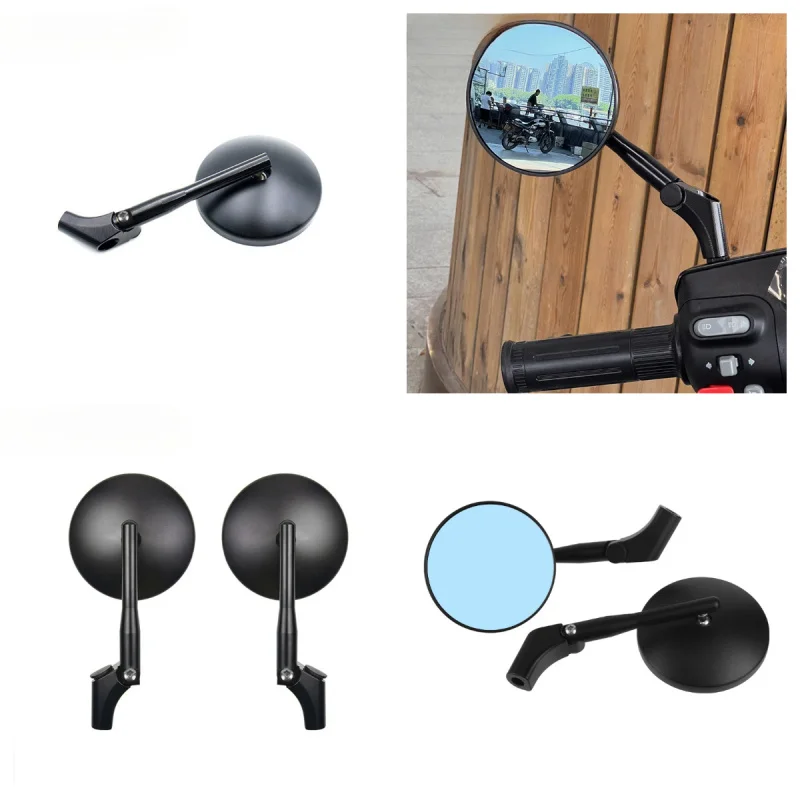 Aluminum Alloy Motorcycle Rear Mirror 8 10MM Round Side Mirror ...