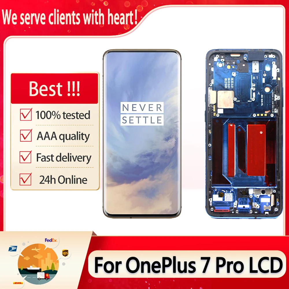 Original 6.67" For OnePlus 7 Pro GM1911 GM1913 GM1917 GM1910 GM1915 LCD ...